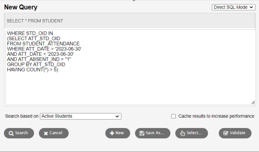 Create Direct SQL Queries
