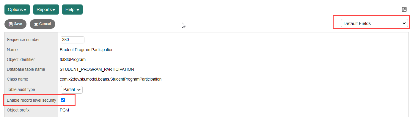 Enable Record-Level Security for a System Table and Field